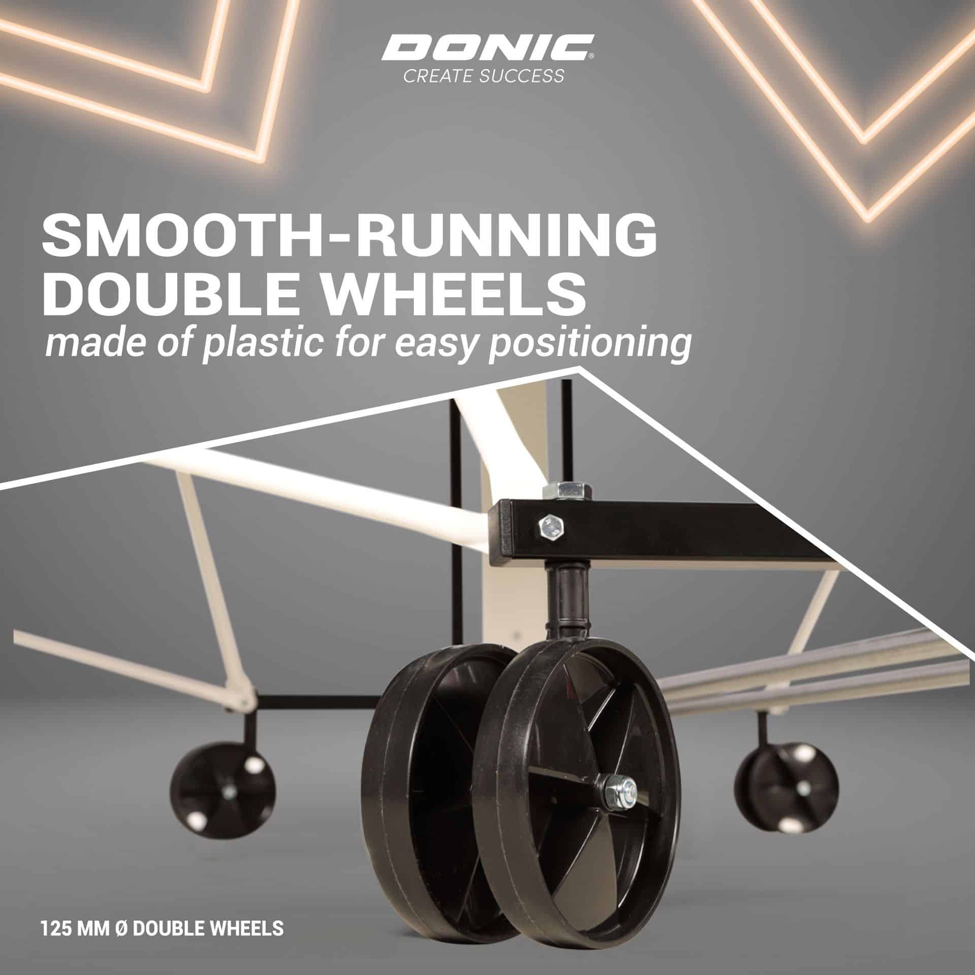 Donic Indoor Roller Fun – שולחן פינג פונג כחול לבית, נייד ובטיחותי.